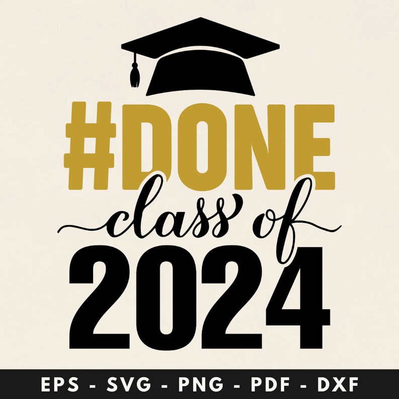 Class of 2024 SVG, 2024 Graduation SVG, High School Junior School ...