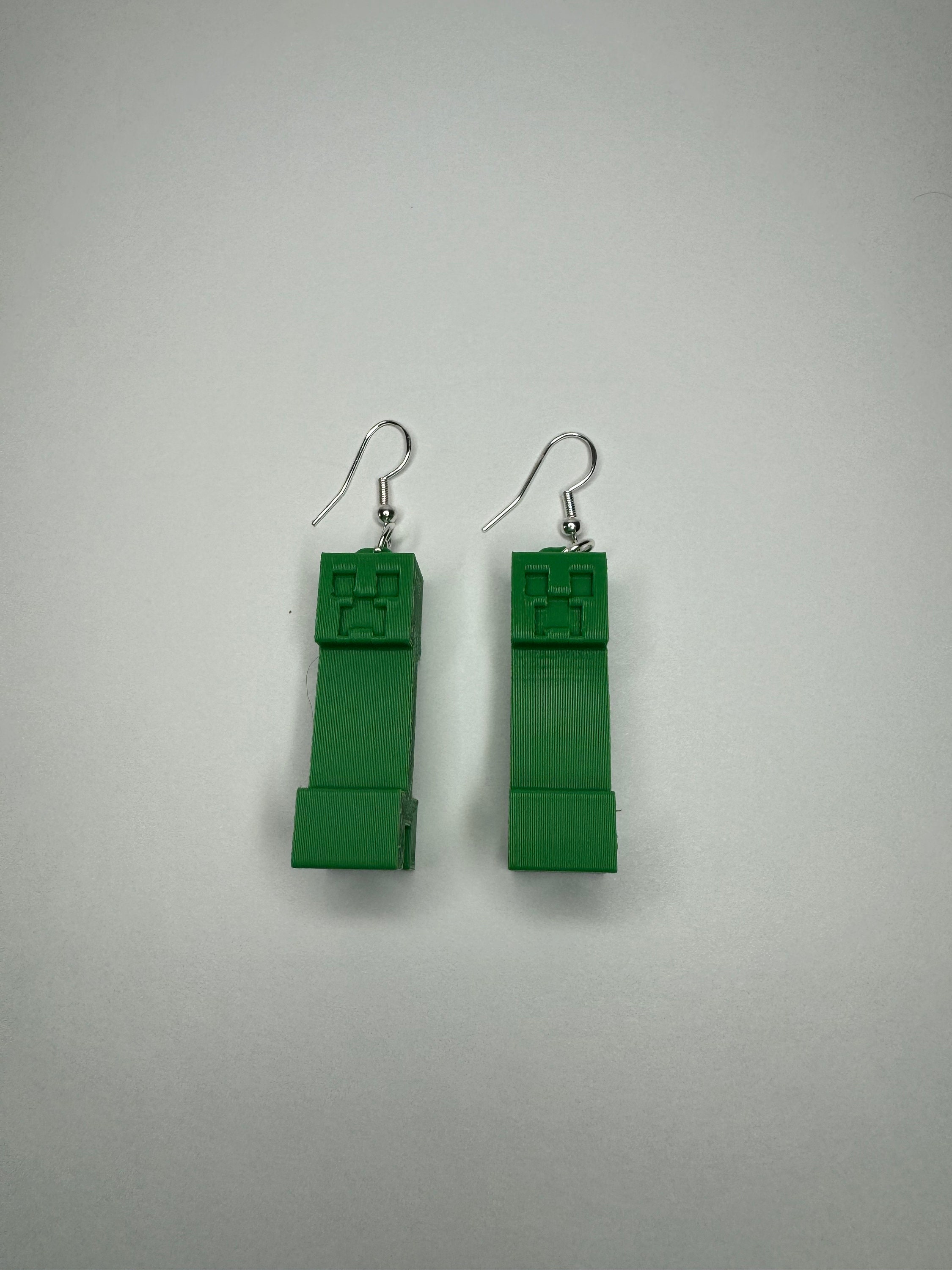 Creeper Earrings-minecraft Inspired-hypoallergenic - Etsy