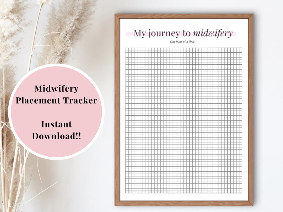 Digital Printable Placement 2400 Hours Tracker for Midwifery Students ...