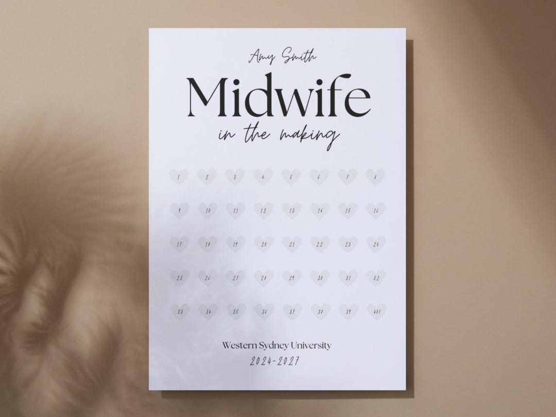 Customisable Birth Tracker for Student Midwives, Digital Download ...