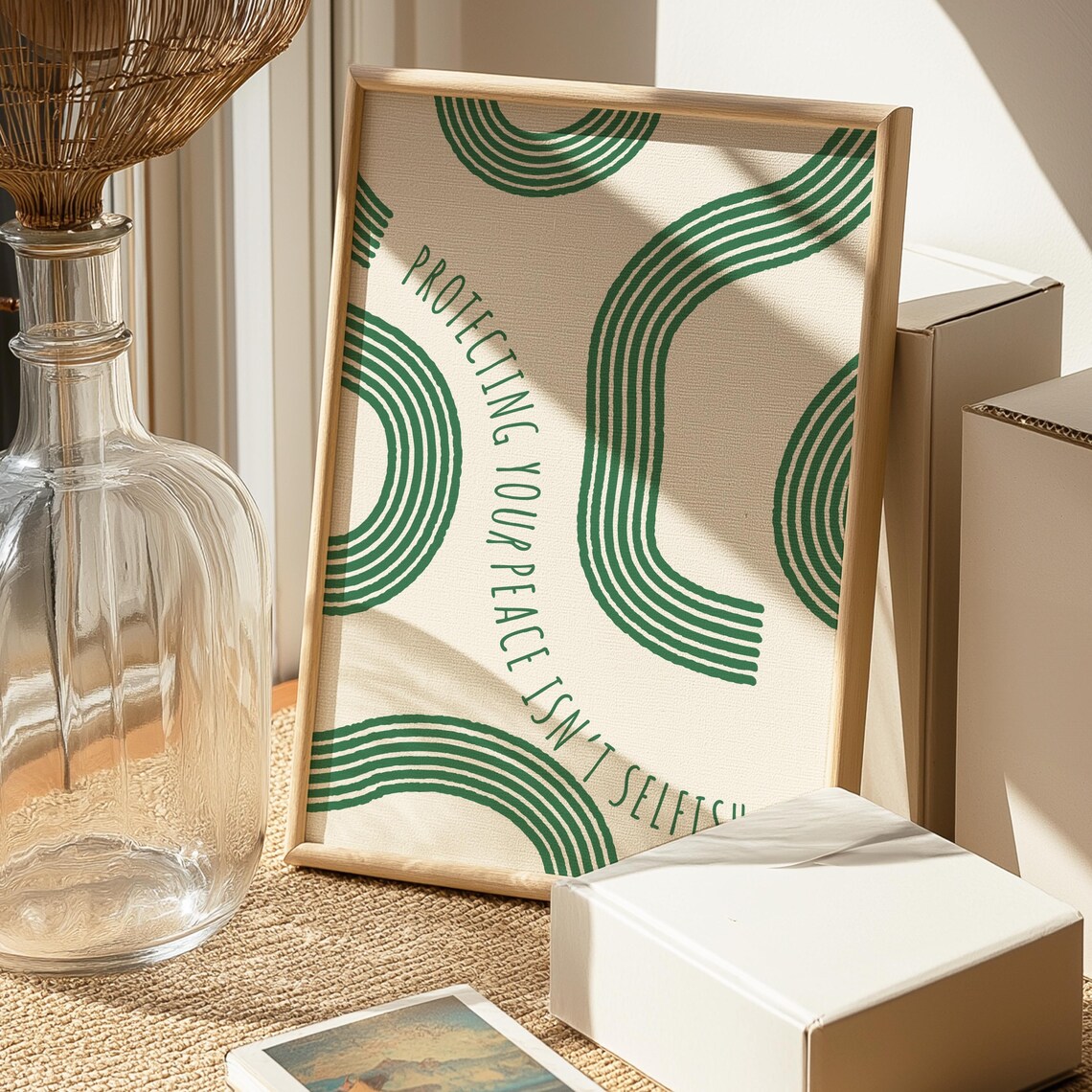 Protecting Your Peace Motivational Wall Art, Mental Health ...