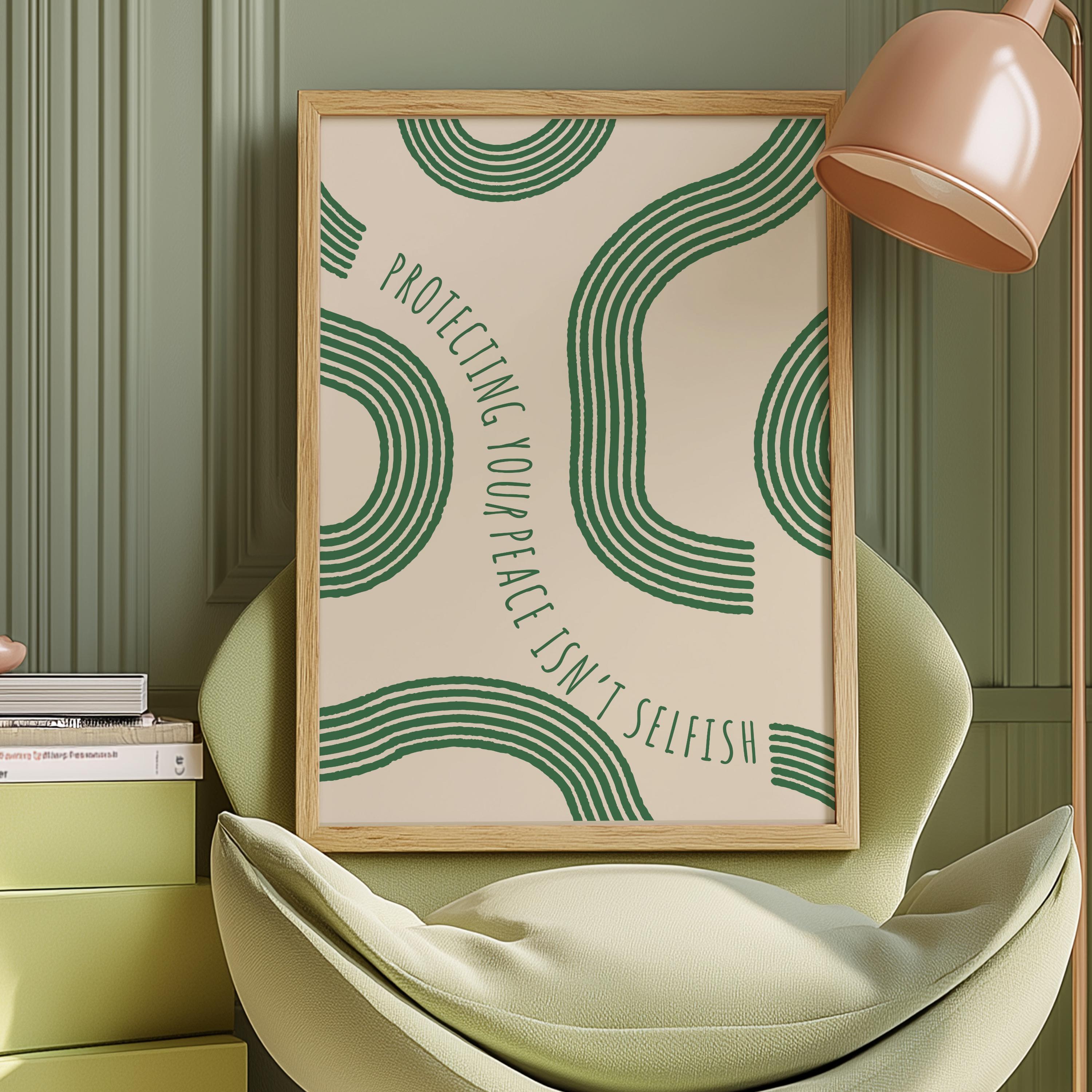 Protecting Your Peace Motivational Wall Art, Mental Health ...