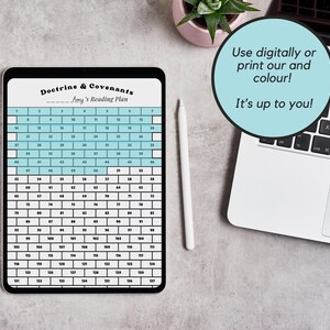 2025 Doctrine and Covenants Colouring Reading Chart, Book of Mormon ...