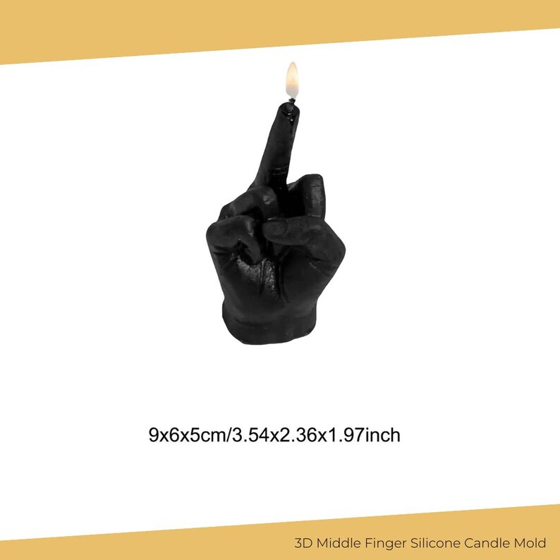3D Middle Finger Silicone Candle Mold - Etsy
