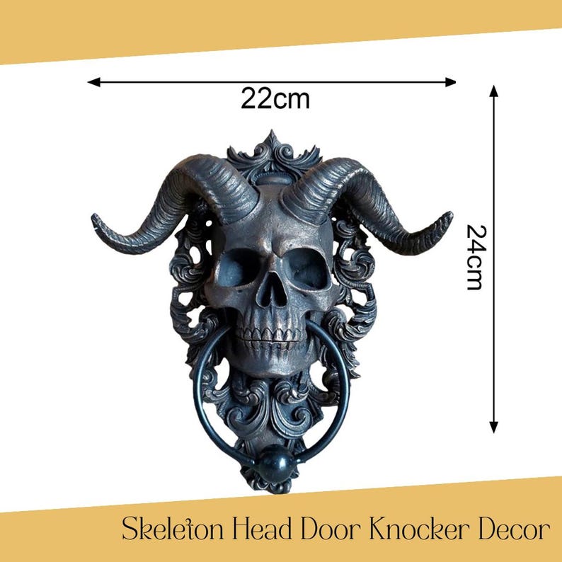 Skeleton Head Door Knocker Decor - Etsy