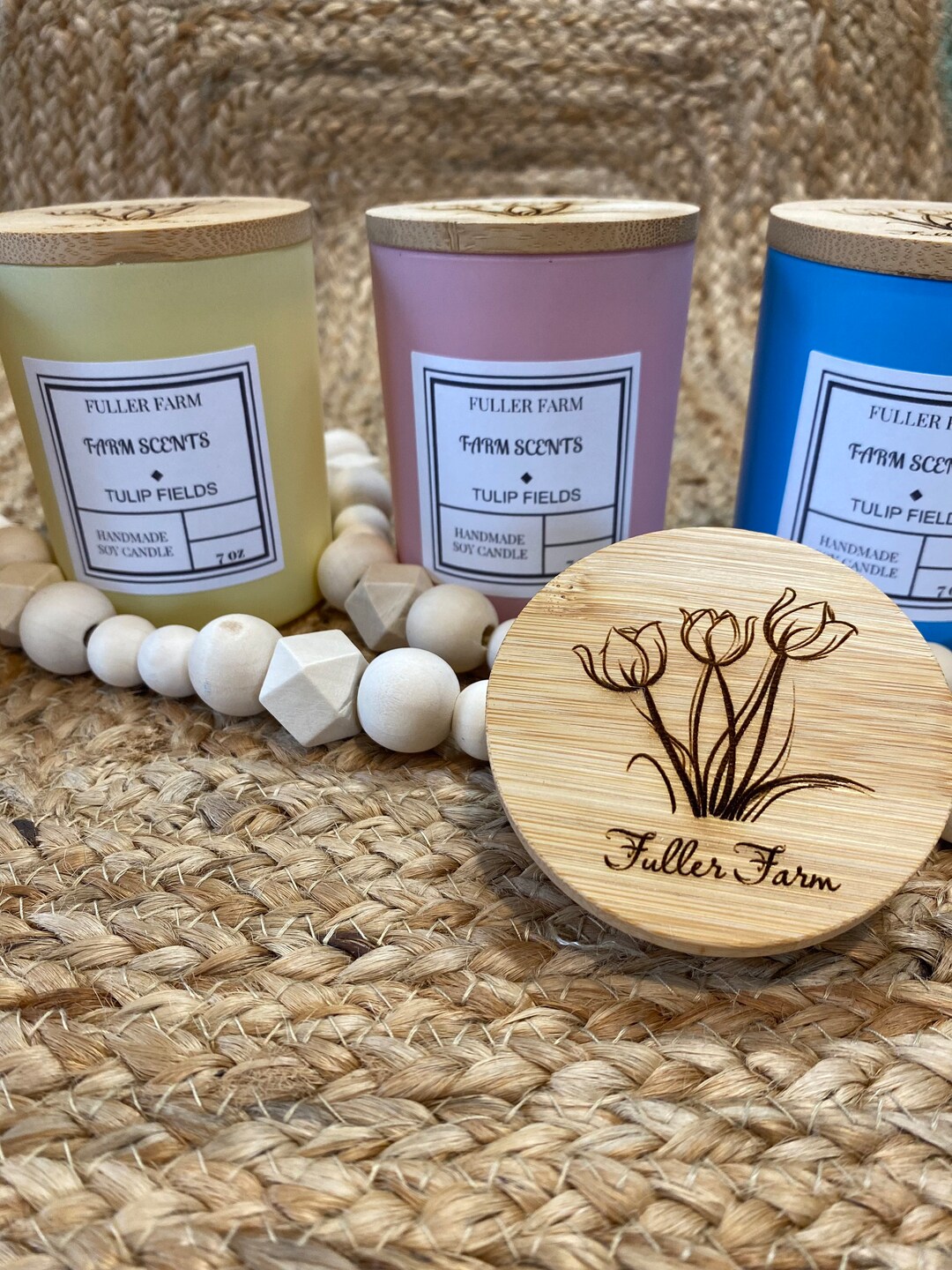 Handmade Soy Candles With Engraved Bamboo Lid - Etsy