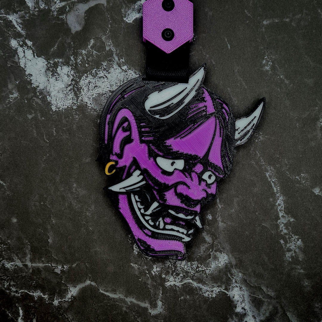Oni Mask Tsurikawa: JDM Car Drift Charm, Hanging Car Accessory - Etsy