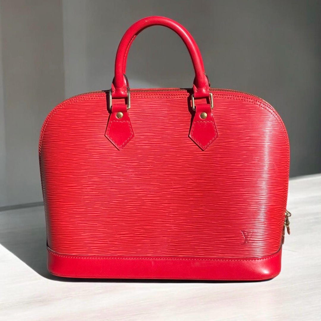 Louis Vuitton Alma Pm Red Epi Leather 100% Authentic - Etsy
