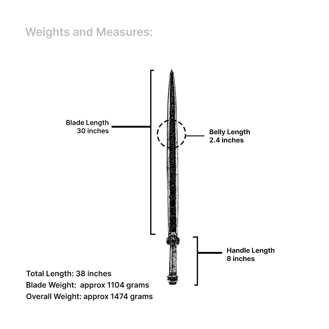 30 Inch Hand Forged Viking Sword Knife Carbon Steel Blade Survival ...