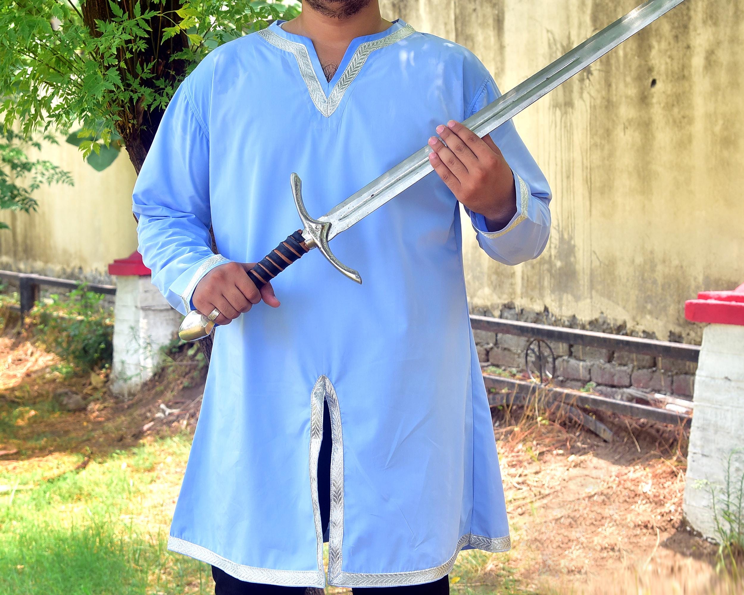 Renaissance Fair Viking Larp Tunic, Comfort Color Medieval Linen Mens ...