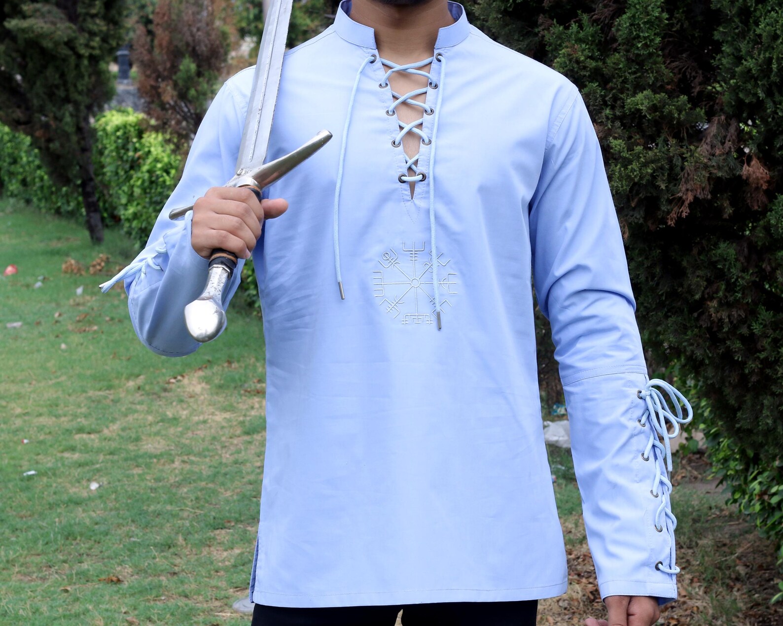 Plus Size Ren Faire Larp Viking Costume, Handmade Medieval Viking Linen ...