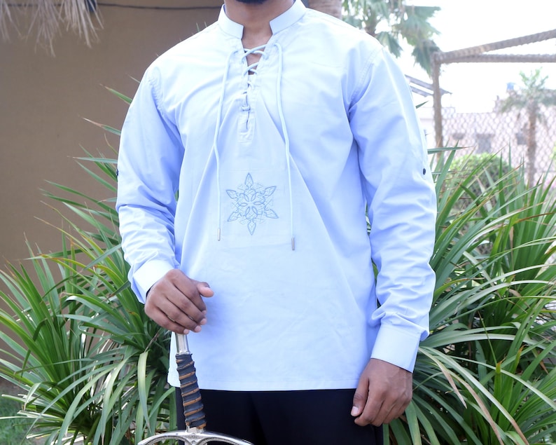 Renaissance Fair Viking Larp Tunic, Embroidered Medieval Victorian ...