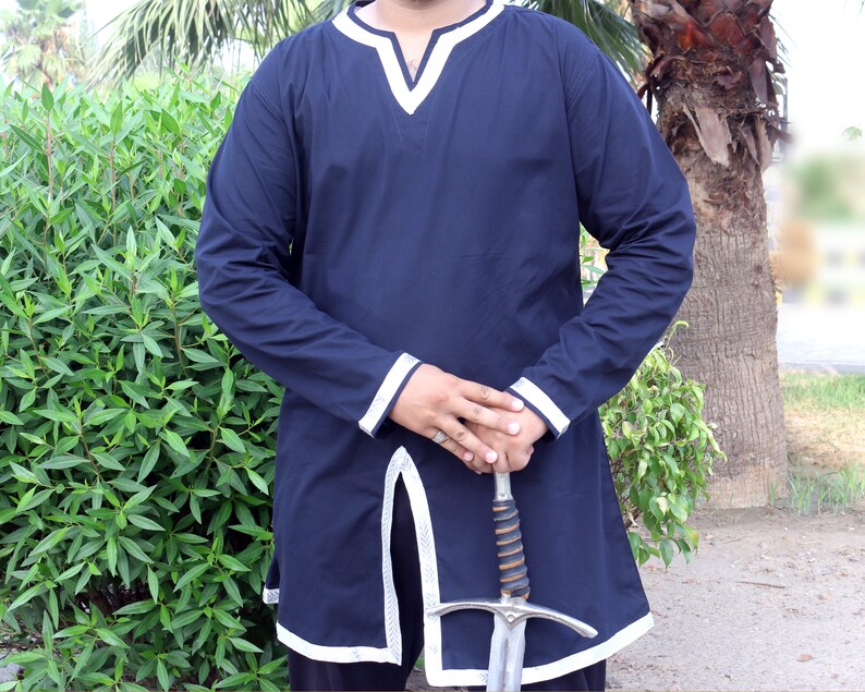 Medieval Ren Faire Victorian Cotton Tunic, Handmade Renaissance Fair ...