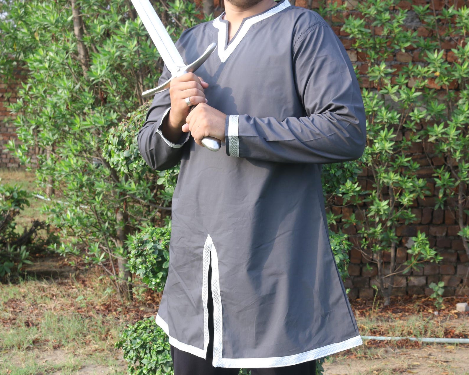 Renaissance Fair Viking Larp Tunic, Comfort Color Medieval Linen Mens ...