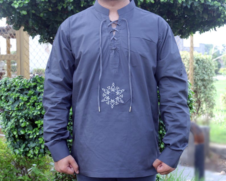 Renaissance Fair Viking Larp Tunic, Embroidered Medieval Victorian ...