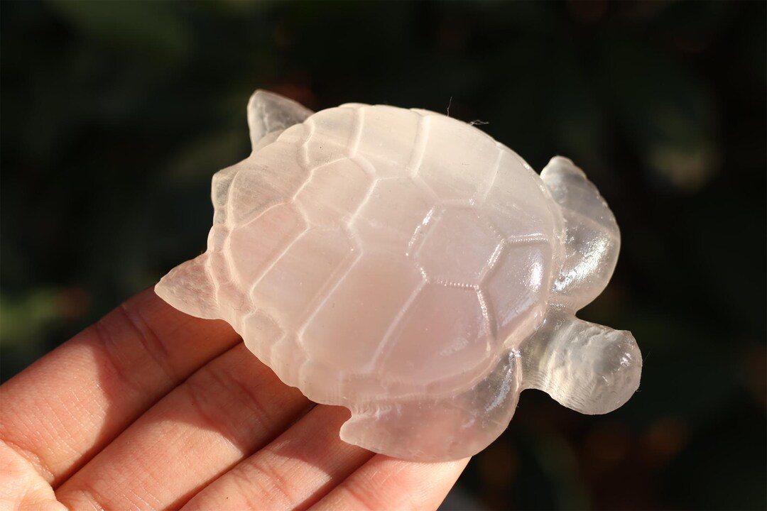 3.1" Natural Gypsum Sea Turtle,quartz Crystal Carved ,crystal Heal ...