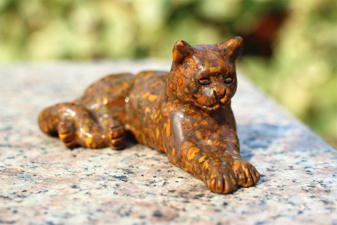 3" Natural Azolite Cat ,quartz Crystal Carved ,crystal Heal Reiki,home ...
