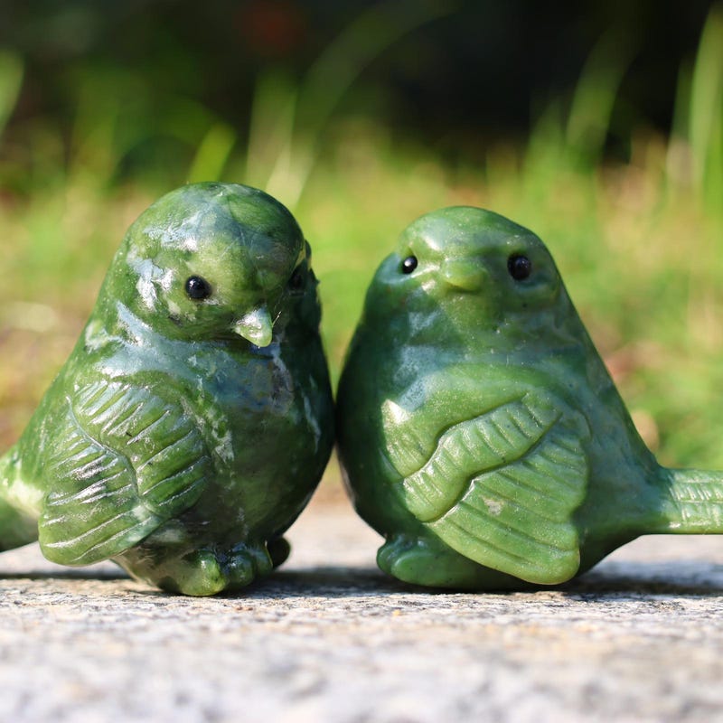 Carved Jade Bird Skull - Etsy UK