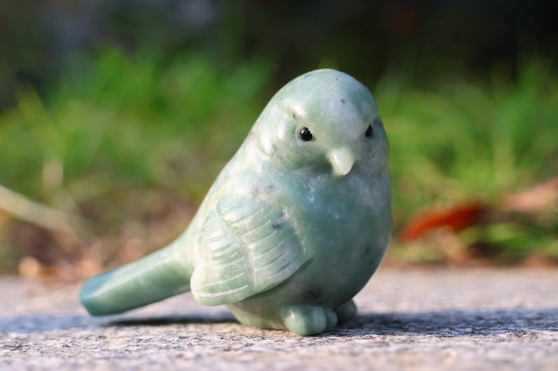 2.4" Natural Dushan Jade Bird,quartz Crystal Carved ,crystal Heal Reiki ...
