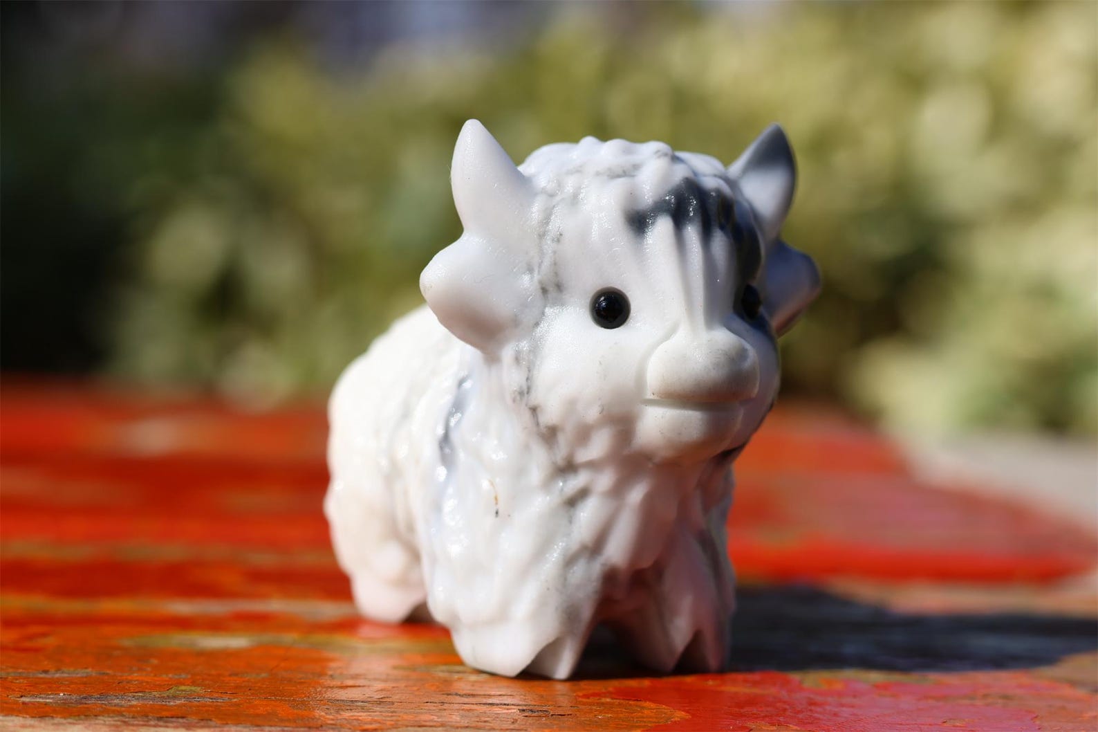 2" Natural Taichi Stone Highland Cow ,quartz Crystal Carved ,crystal ...