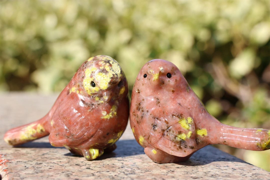 2.4" Natural Sesame Stone Bird,quartz Crystal Carved ,crystal Heal ...