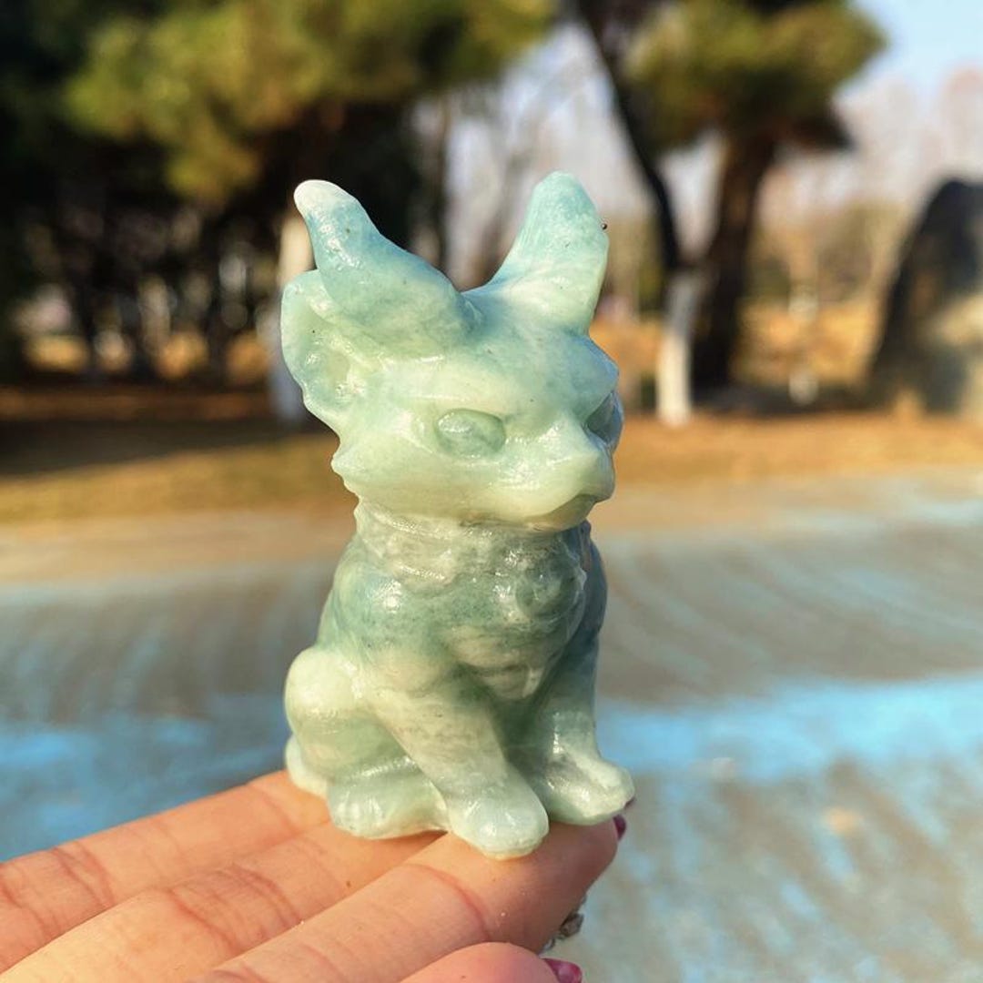 2.4" Natural Hand Carved Cat, Quartz Crystal Carved ,crystal Heal Reiki ...