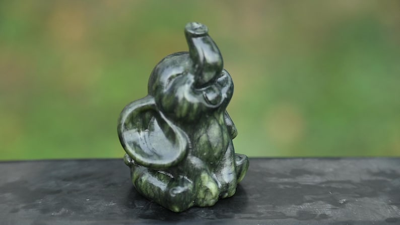 2.4" Natural Green Jade Elephant ,quartz Crystal Carved,crystal Heal ...