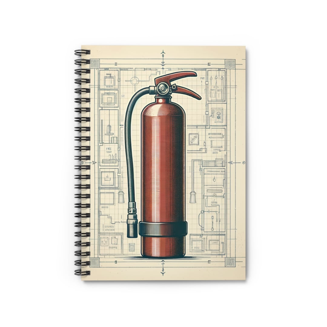 Spiral Notebook Red Fire Extinguisher - Etsy