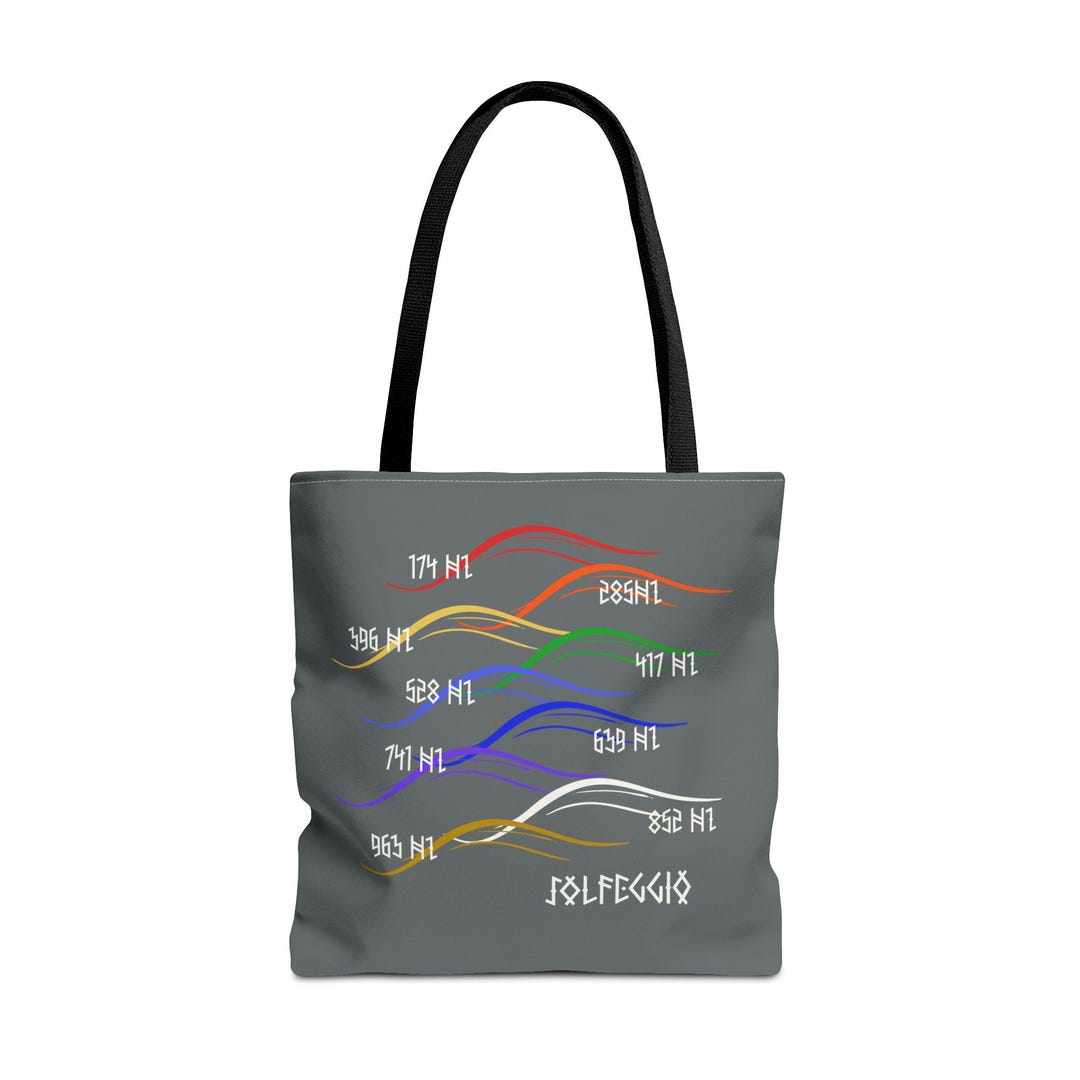 Solfeggio Frequencies Canvas Tote Bag - Consciousness Gift, Gift for ...
