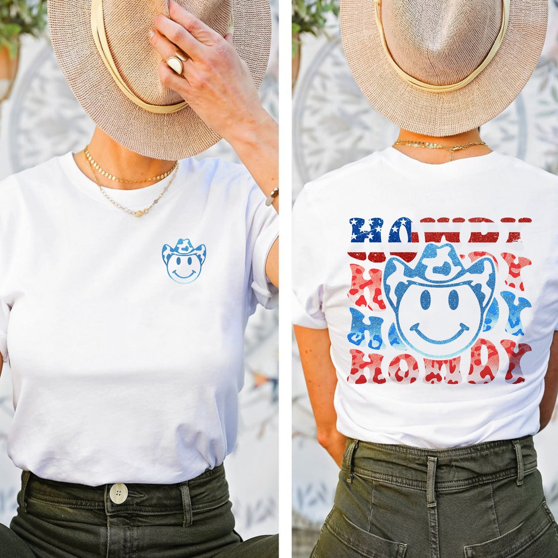 Howdy Smile 4th of July Png, Western Png, Retro Png, American Flag Png ...