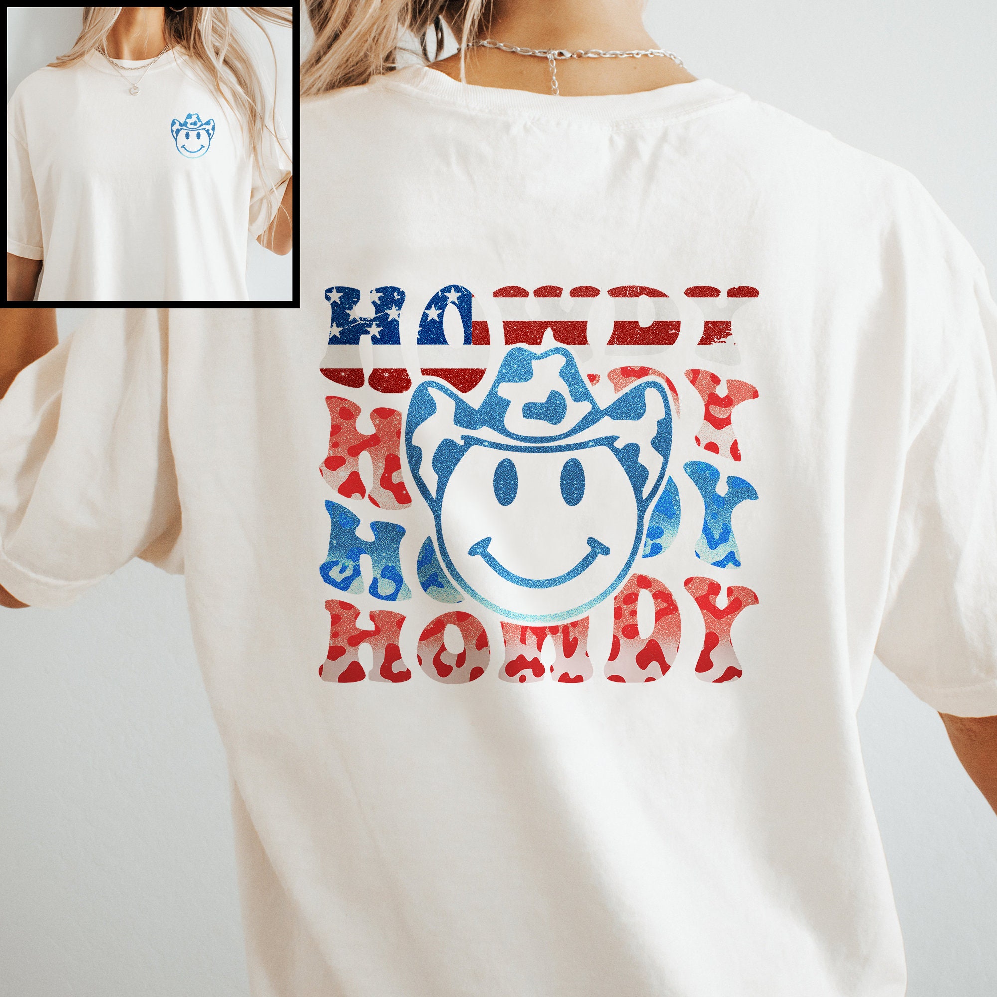 Howdy Smile 4th of July Png, Western Png, Retro Png, American Flag Png ...