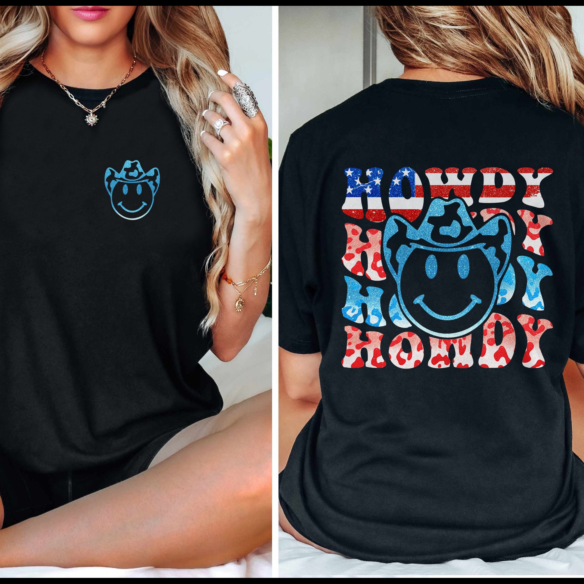 Howdy Smile 4th of July Png, Western Png, Retro Png, American Flag Png ...