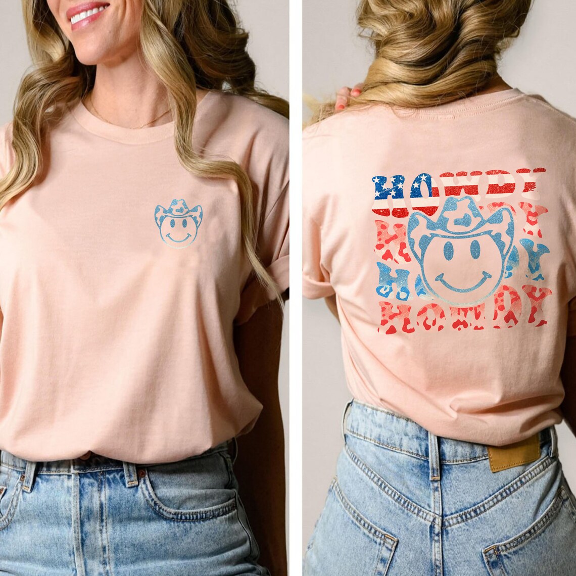 Howdy Smile 4th of July Png, Western Png, Retro Png, American Flag Png ...