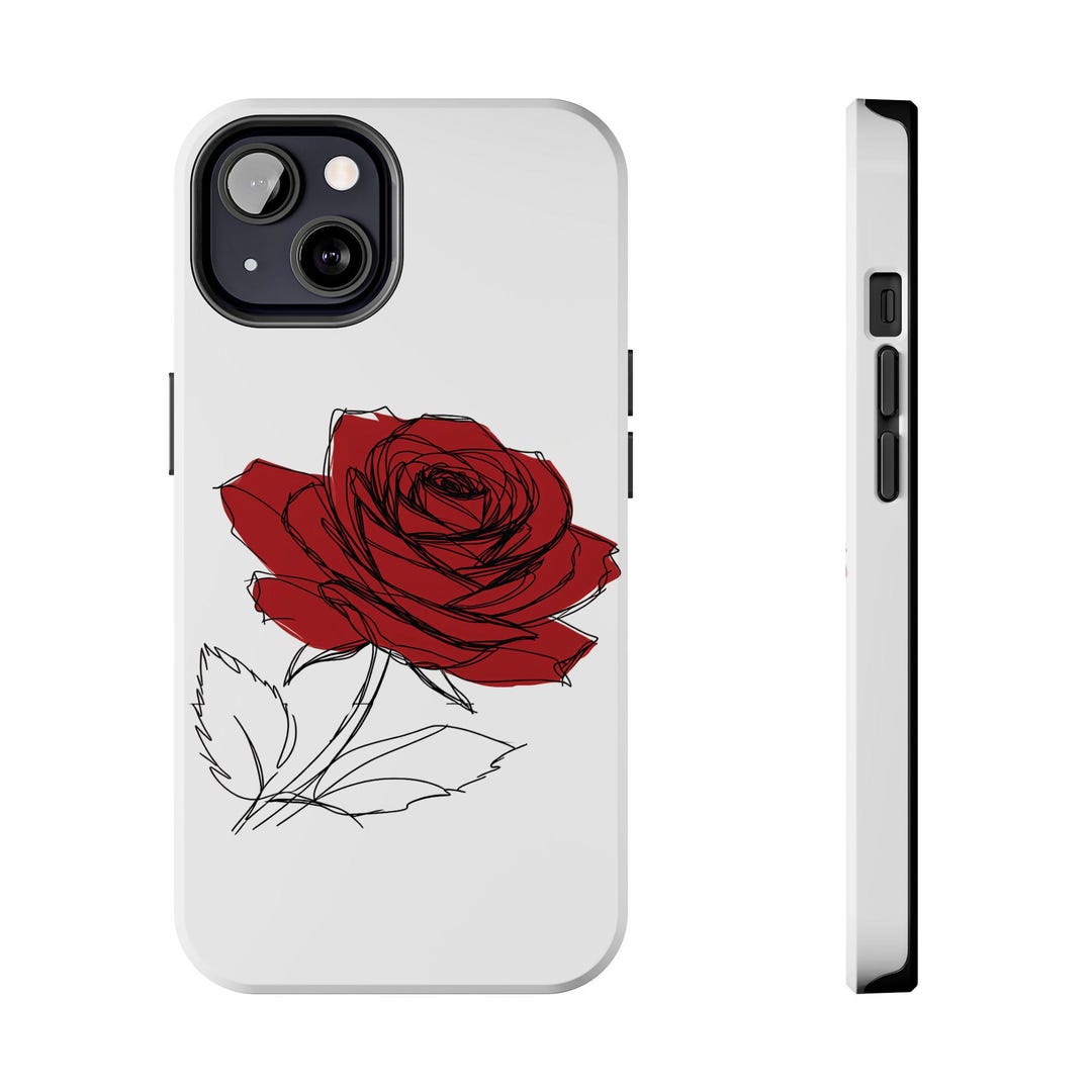 Red Rose iPhone Case, Minimalist Design Phone Case, Rose Samsung Case ...