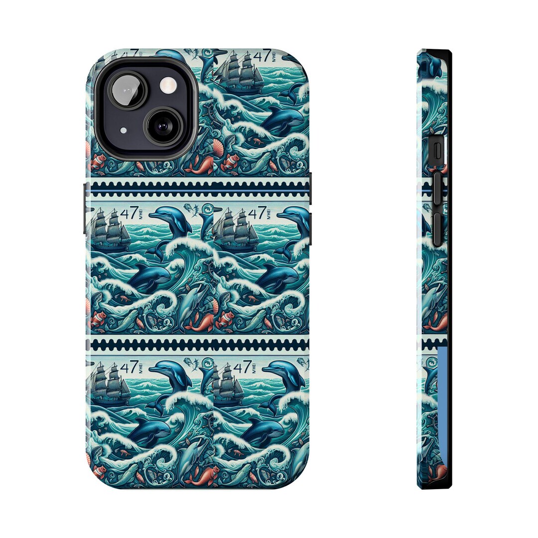 Inspired by the Sea Phone Case, Ocean Design Stamp iPhone Case, Ocean ...