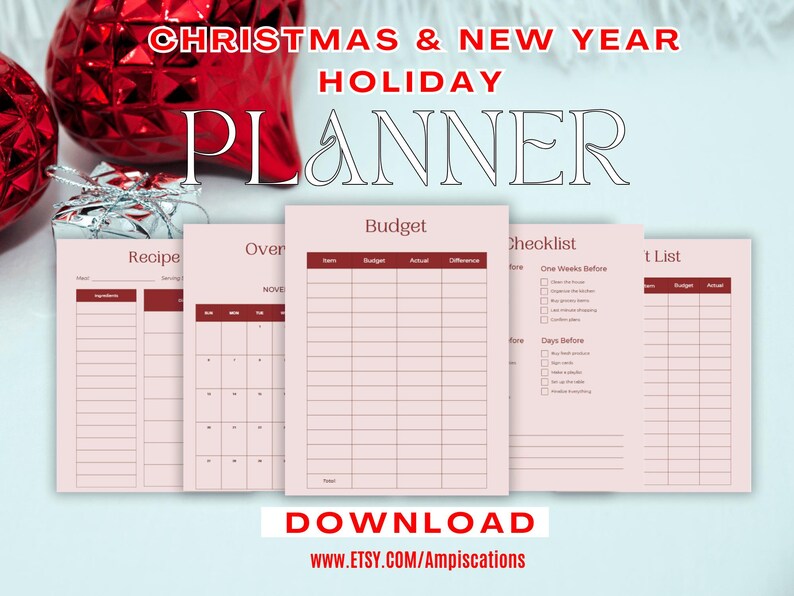The Ultimate Christmas Planner Holiday Organizations Guide Festive ...