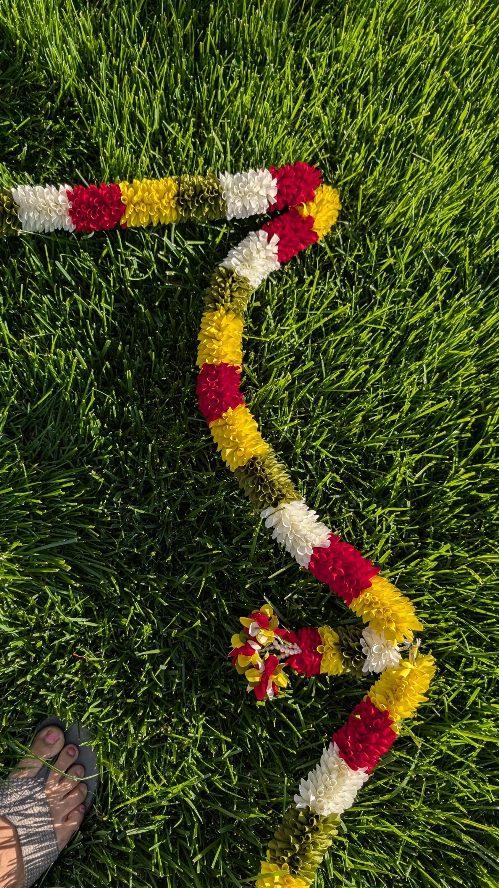 Fabric Flower Garland: Indian Temple Decor, Eco-friendly Toran ...