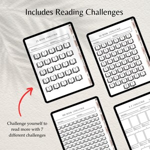 Digital Reading Journal, Book Tracker, Log, Bookshelf, Book Review ...