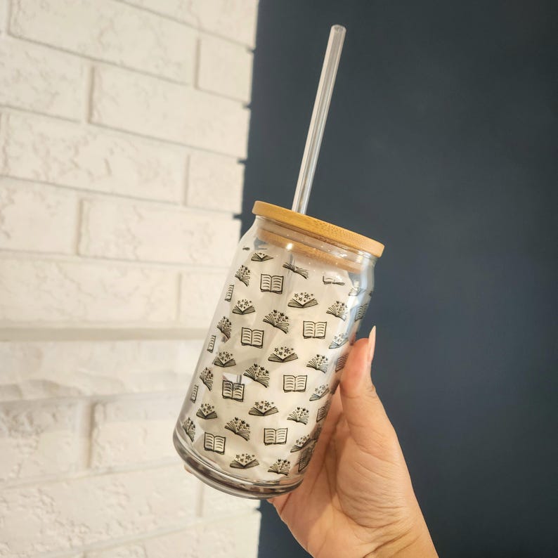 Bookish Glass Tumbler, 16oz Libby Cup, My Day is Booked Sipper Glass ...
