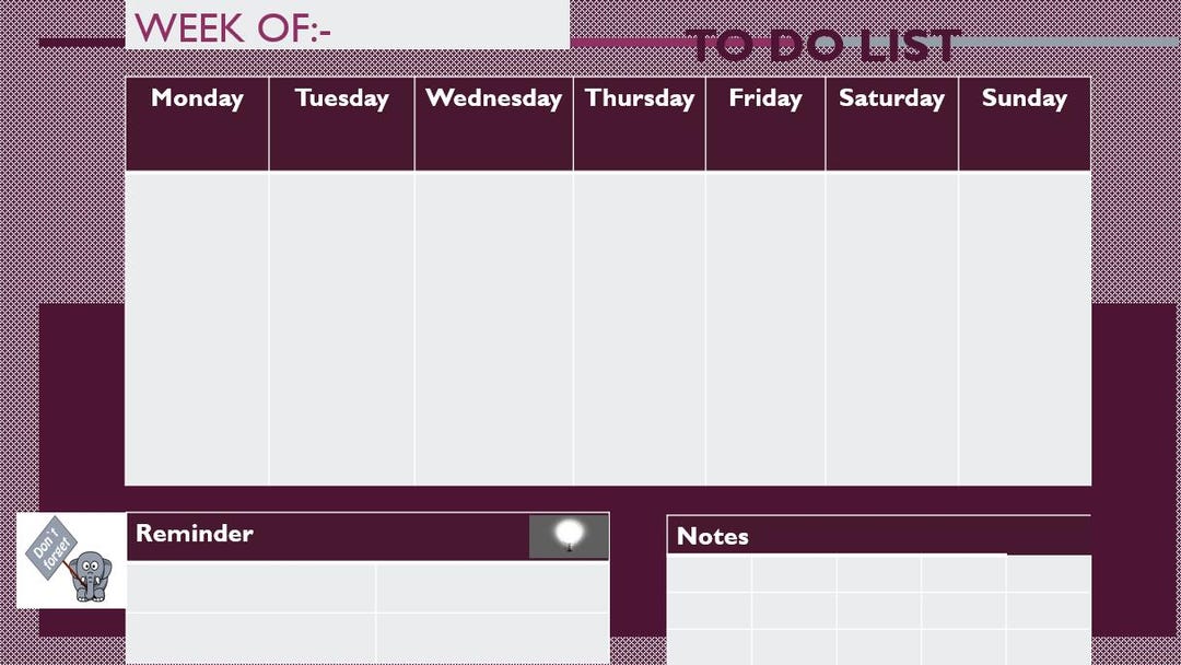 To Do List, to Do List Template, Agenda, Calendar, Checklist, Schedule ...
