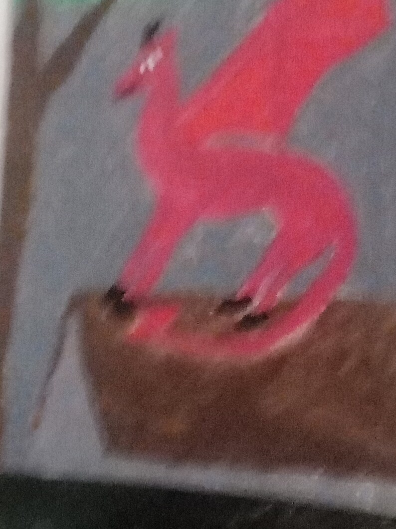 Original Flying Cryptid Painting - Etsy