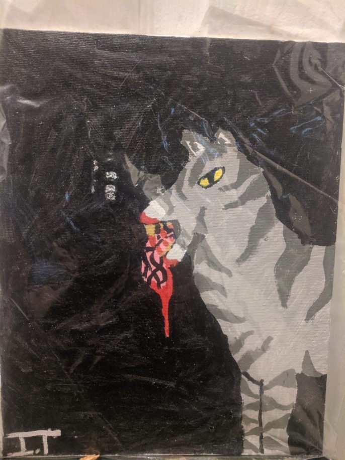 Original Cryptid Cat Paintings - Etsy