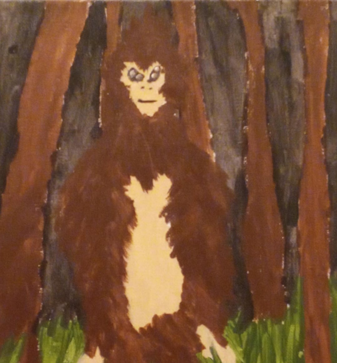 Original Werewolf, Bigfoot, and Other Bipedal Cryptid Painting - Etsy