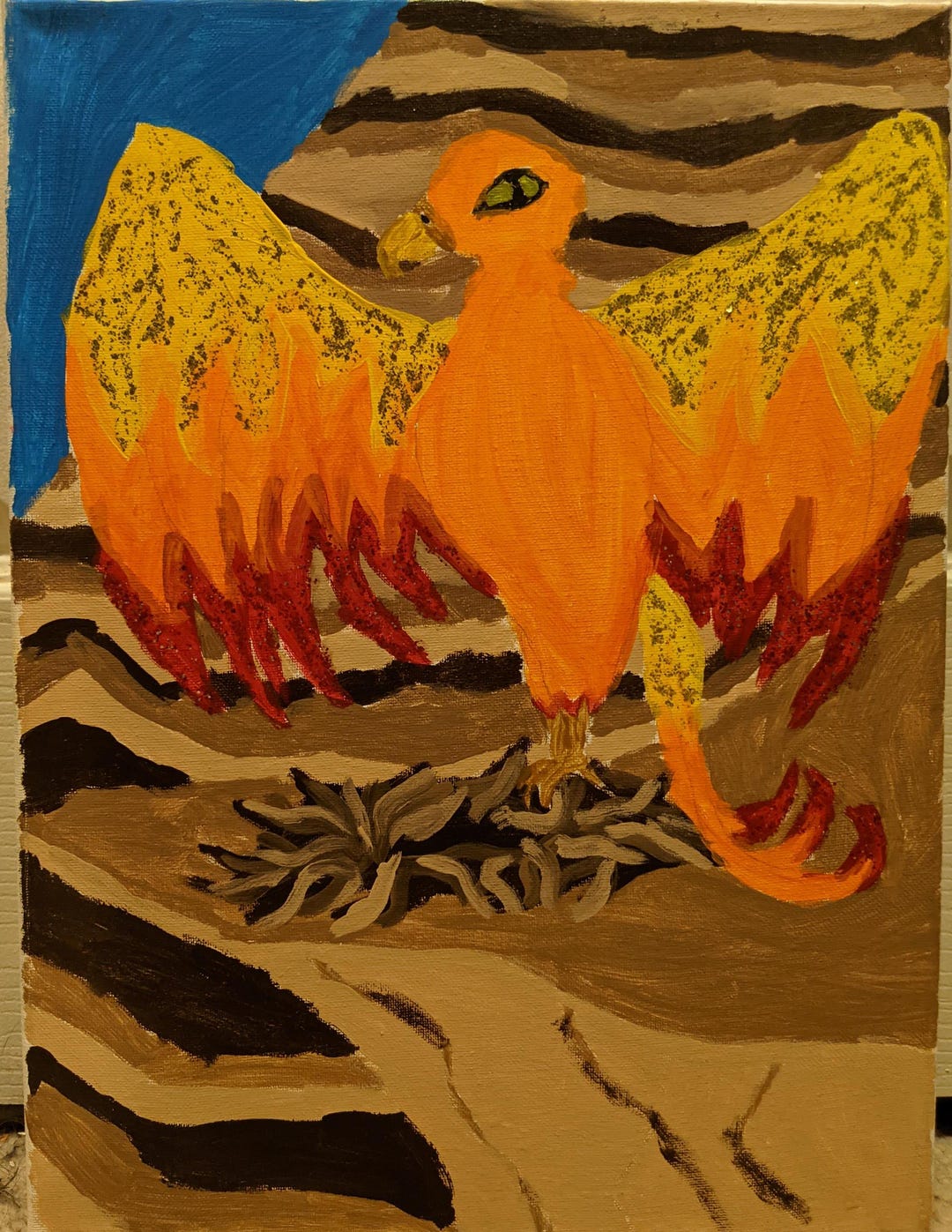 Phoenix Rising From Its Nest - Etsy