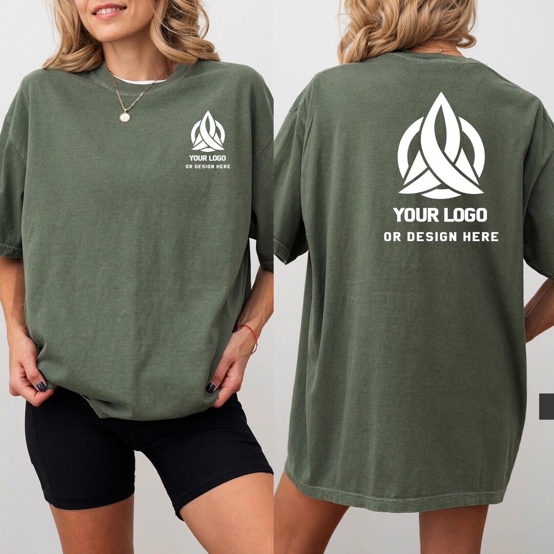 Comfort Colors Custom Logo T-shirt: Personalized Pocket Design - Etsy