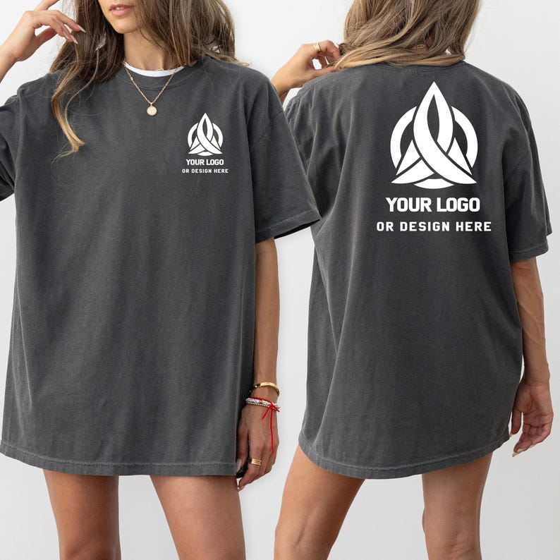 Comfort Colors Custom Logo T-shirt: Personalized Pocket Design - Etsy