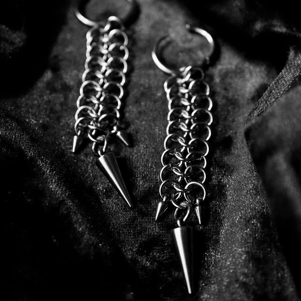 Chainmail Earrings - Etsy