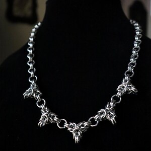 FABLE | Chainmaille Lace Necklace | Stainless Steel | Chainmail Jewelry ...