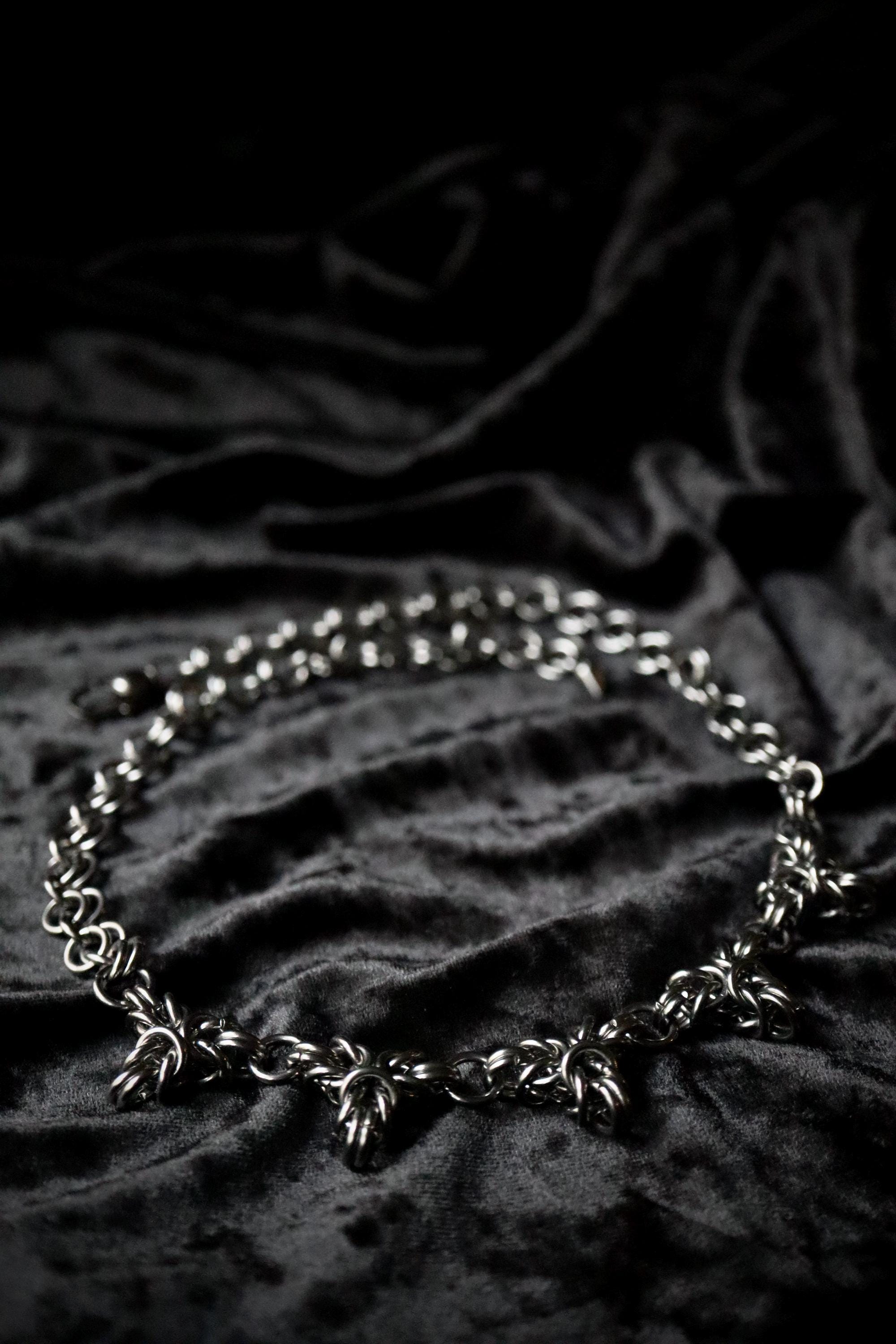 FABLE | Chainmaille Lace Necklace | Stainless Steel | Chainmail Jewelry ...