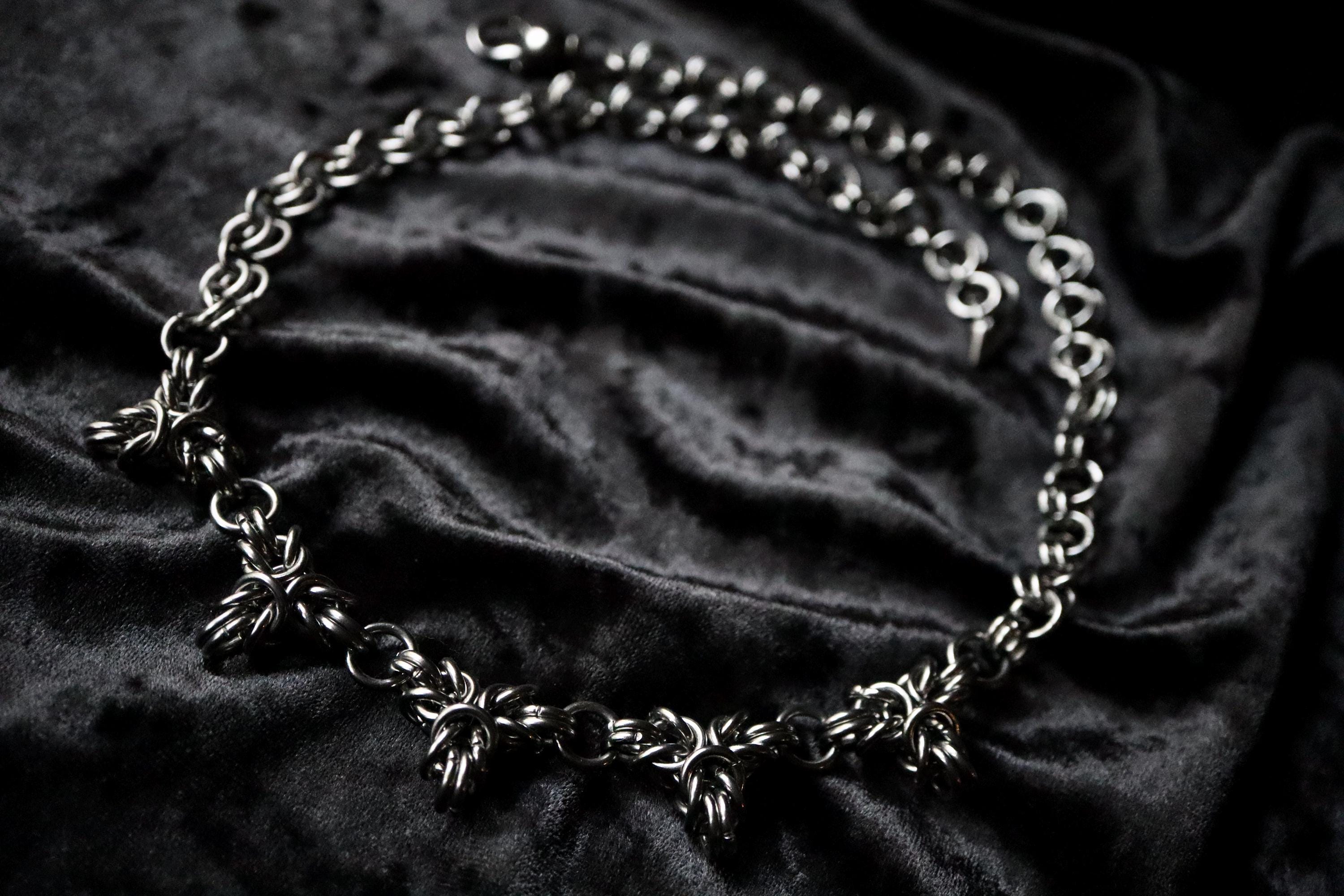 FABLE | Chainmaille Lace Necklace | Stainless Steel | Chainmail Jewelry ...